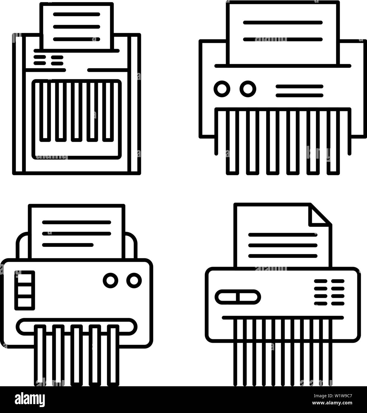 Shredder icons set, outline style Stock Vector Image & Art - Alamy Shredder icons set, outline style Stock Vector Image & Art - Alamy