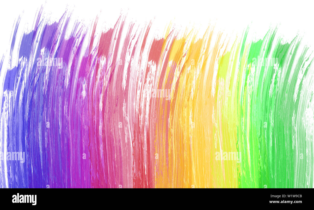 Colorful rainbow background. Brushes paint Stock Photo - Alamy