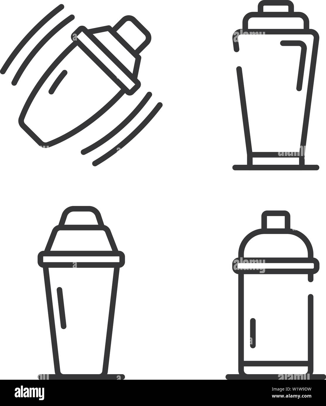 Bar shaker icons set, outline style Stock Vector Image & Art - Alamy