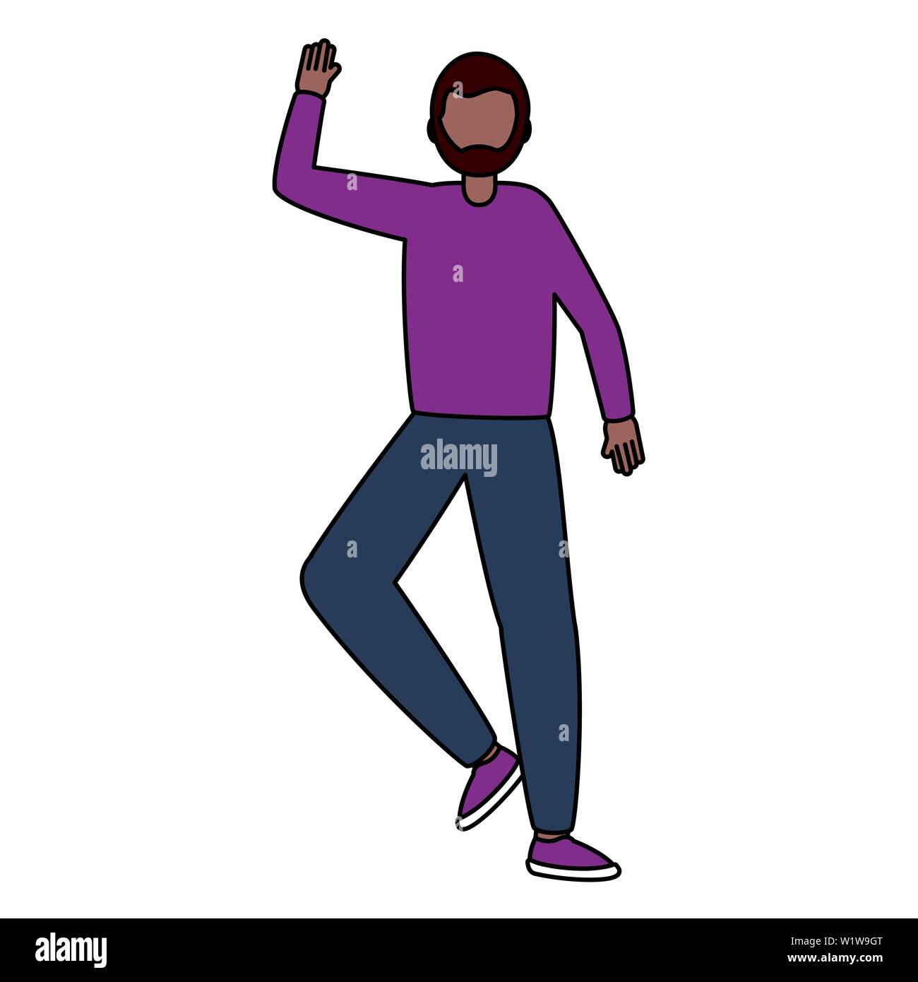 happy young people flat design Stock Vector Image & Art - Alamy