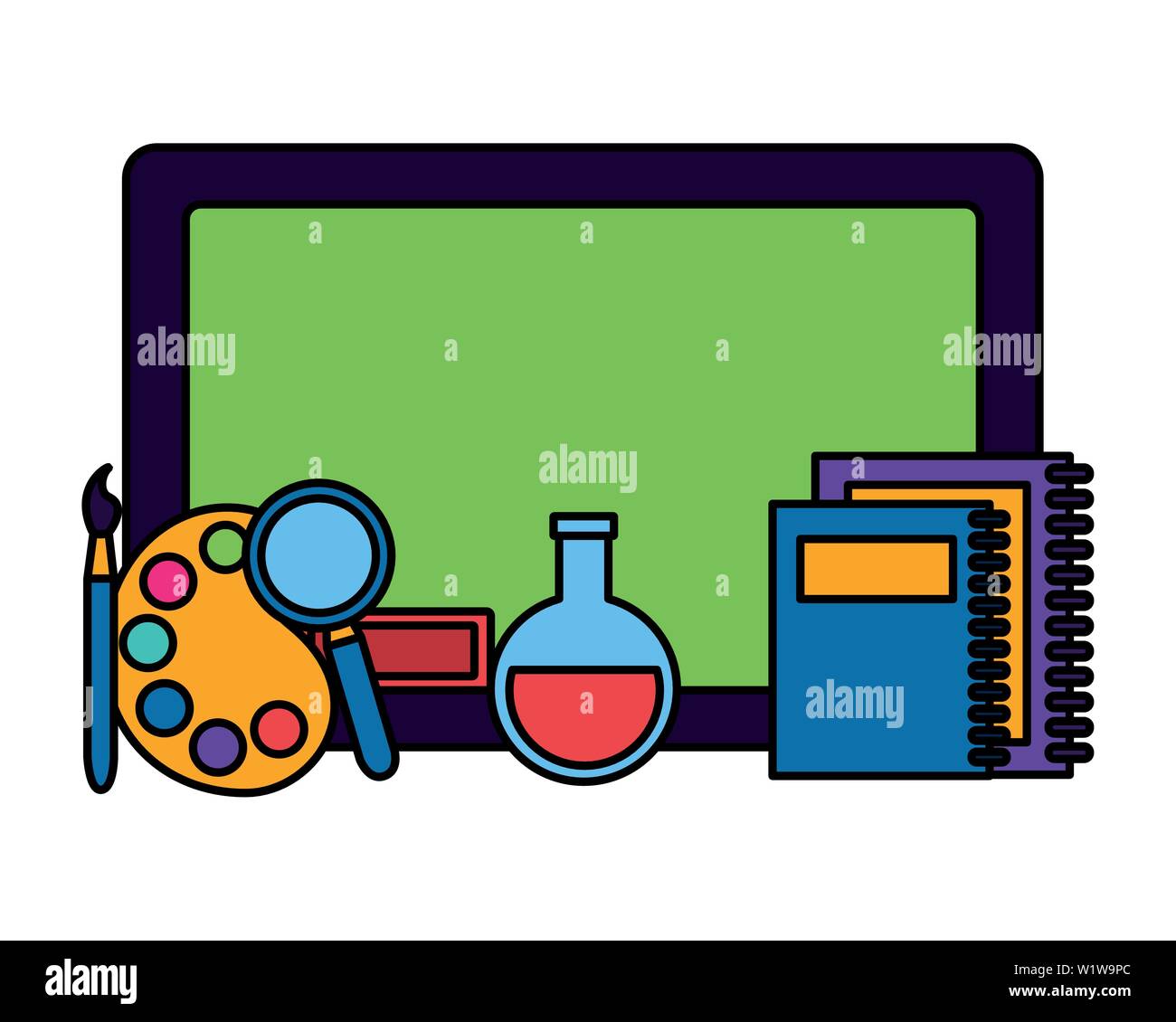back to school flat design Stock Vector Image & Art - Alamy