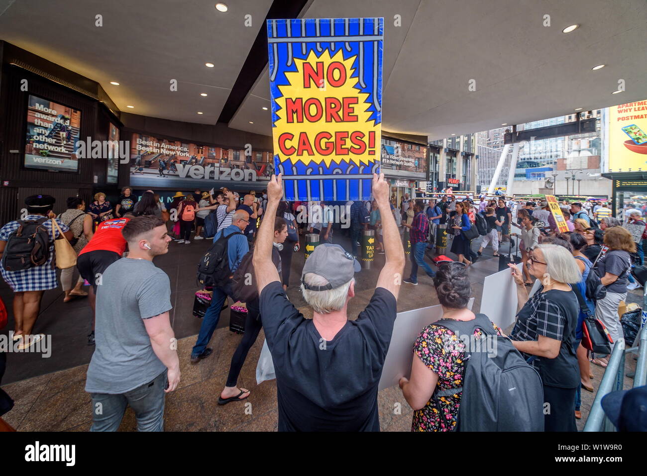 New York, USA. 3rd July 2019. Members of the activist group Rise And ...