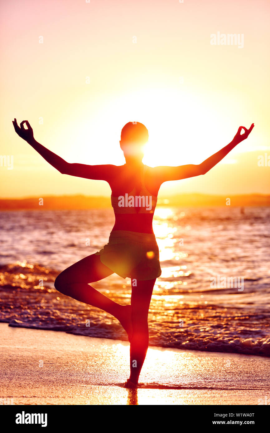 Zen tree silhouette hi-res stock photography and images - Alamy