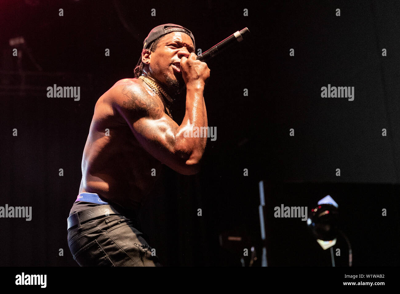 July 2, 2019 - Milwaukee, Wisconsin, U.S - Rapper TRAP MANNY during the ...
