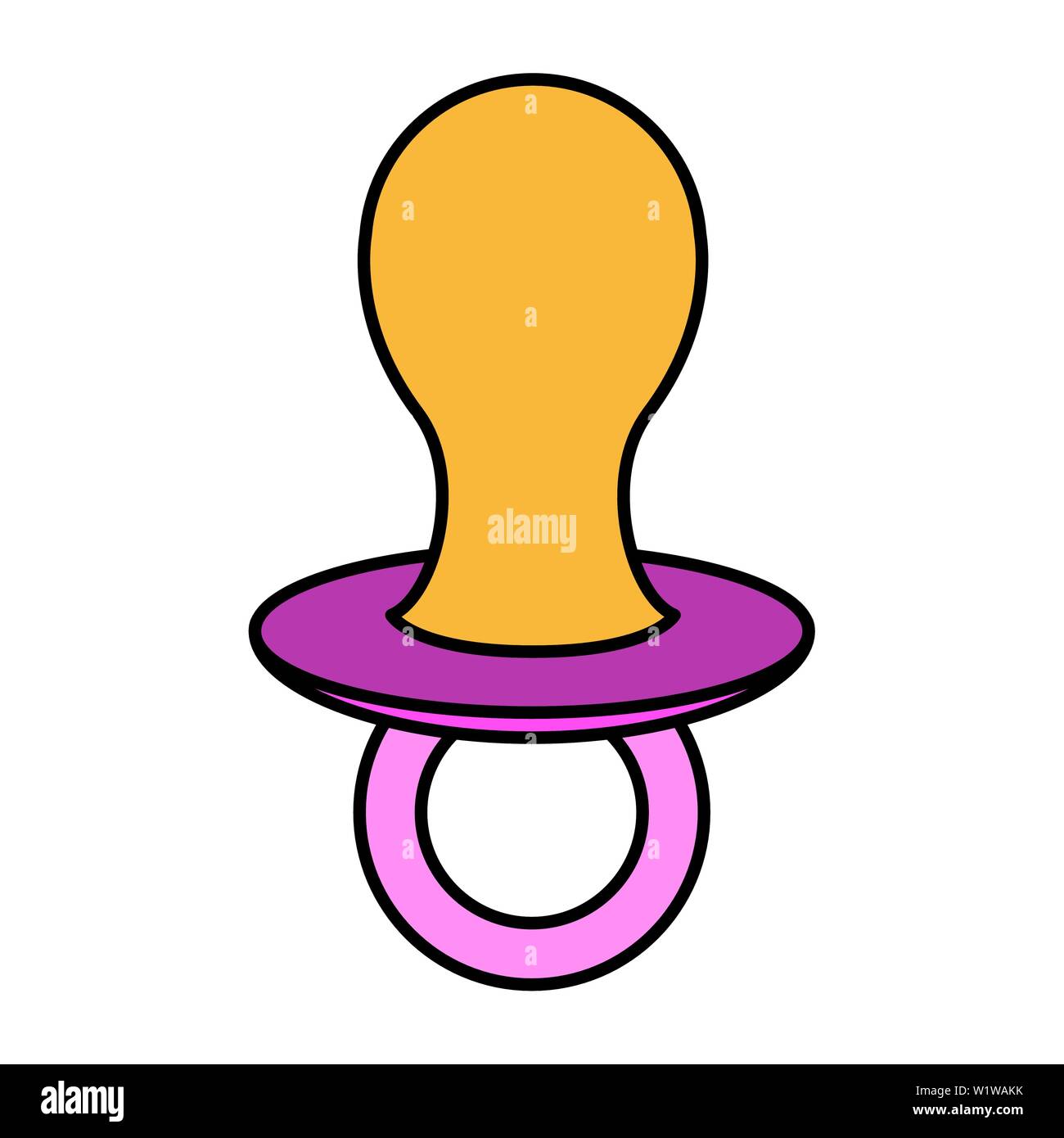baby pacifier on white background Stock Vector Image & Art - Alamy