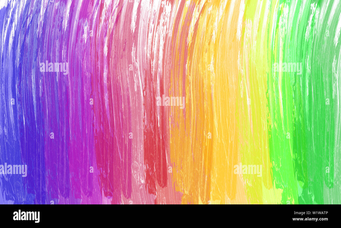 Colorful rainbow background. Brushes paint Stock Photo - Alamy