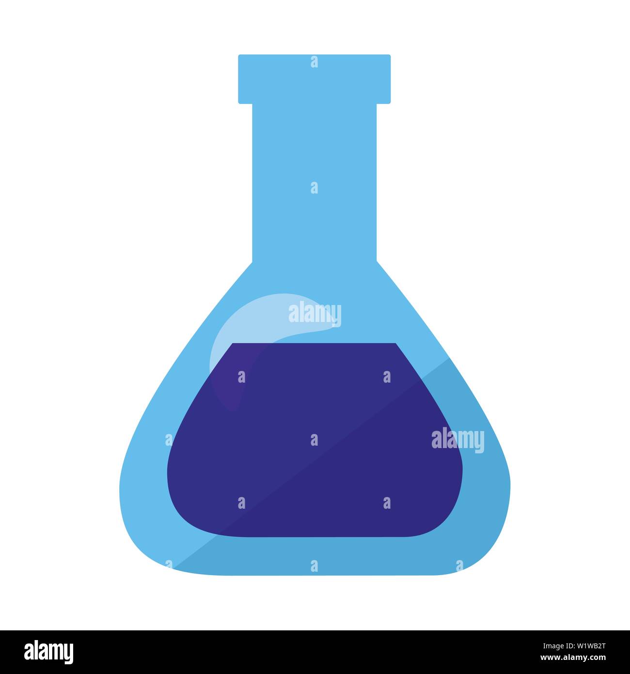 chemistry flask school on white background Stock Vector Image & Art - Alamy