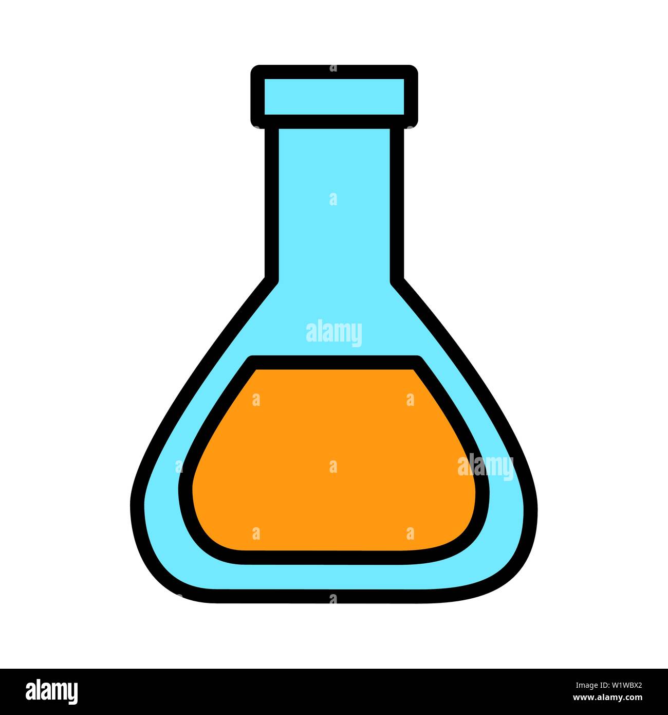 chemistry flask school on white background Stock Vector Image & Art - Alamy
