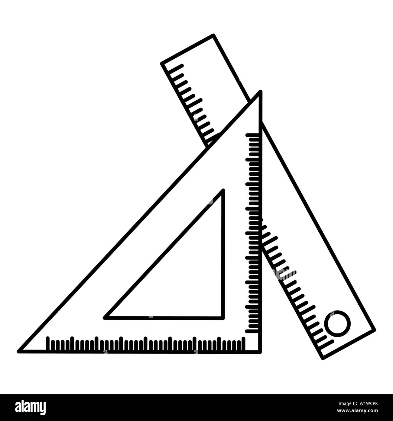 ruler school on white background Stock Vector Image & Art - Alamy