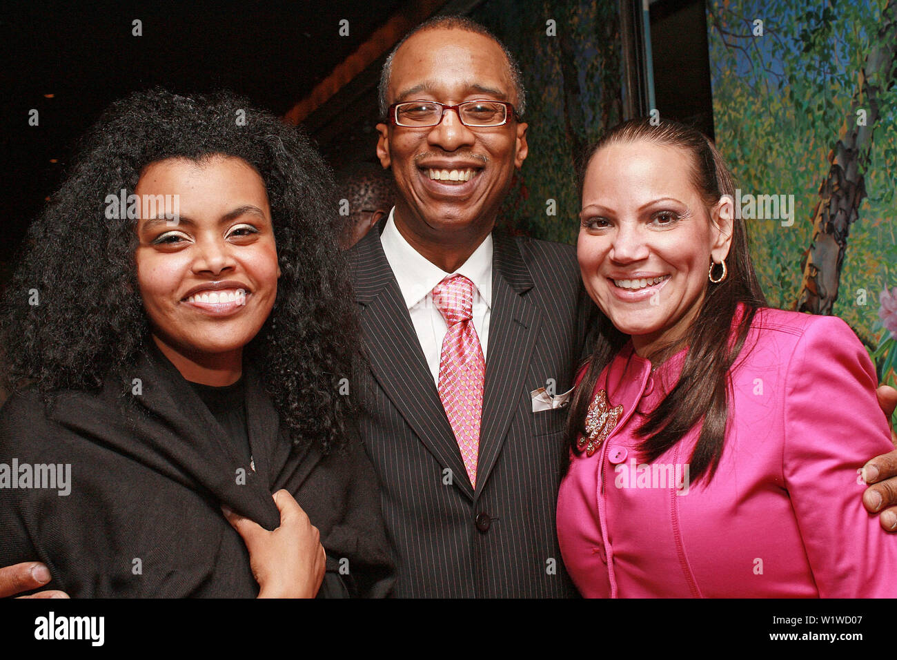 New York, USA. 4 March, 2009. Meron Demisse, Joseph Placide, and ...