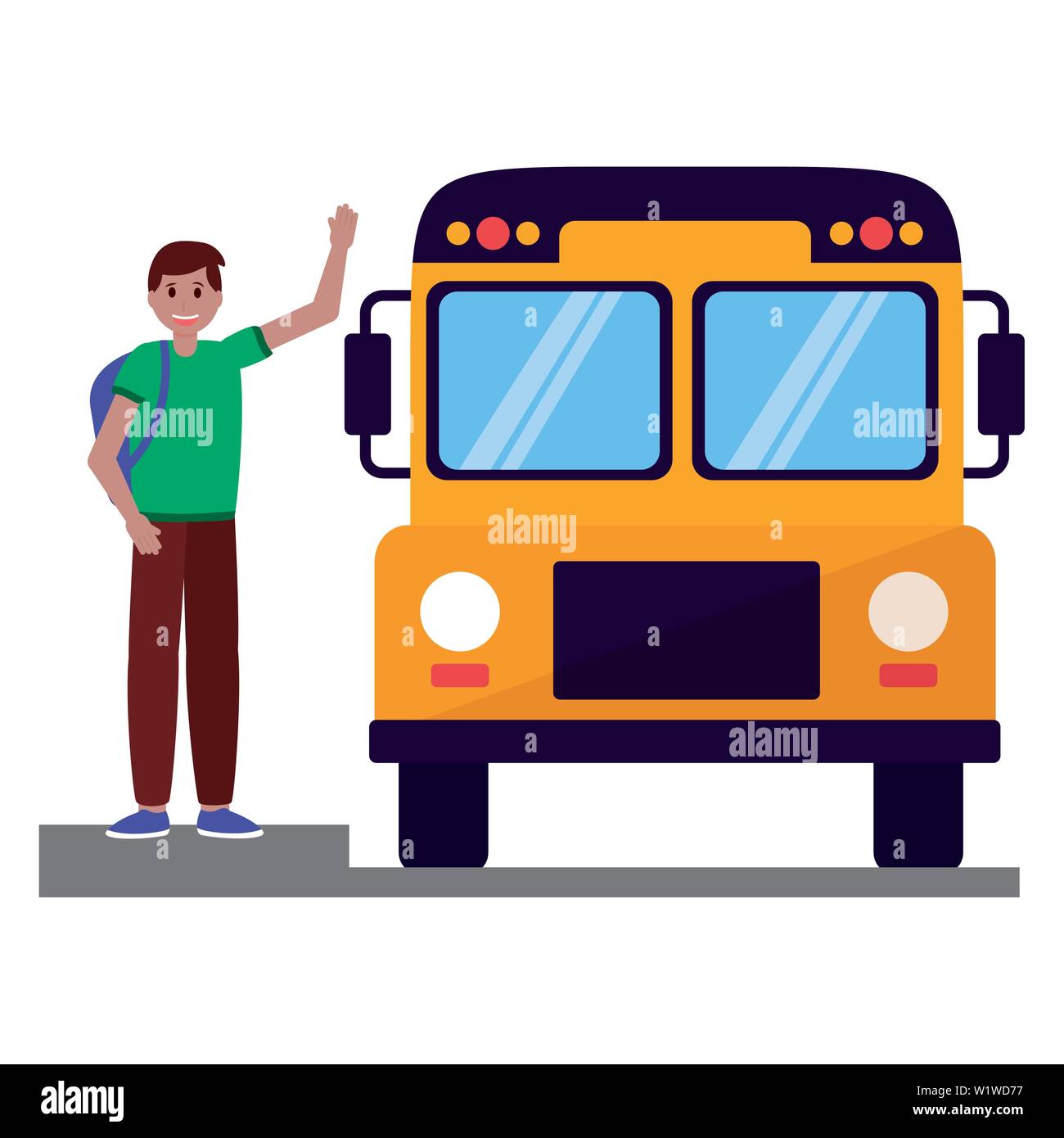 back to school flat design Stock Vector Image & Art - Alamy