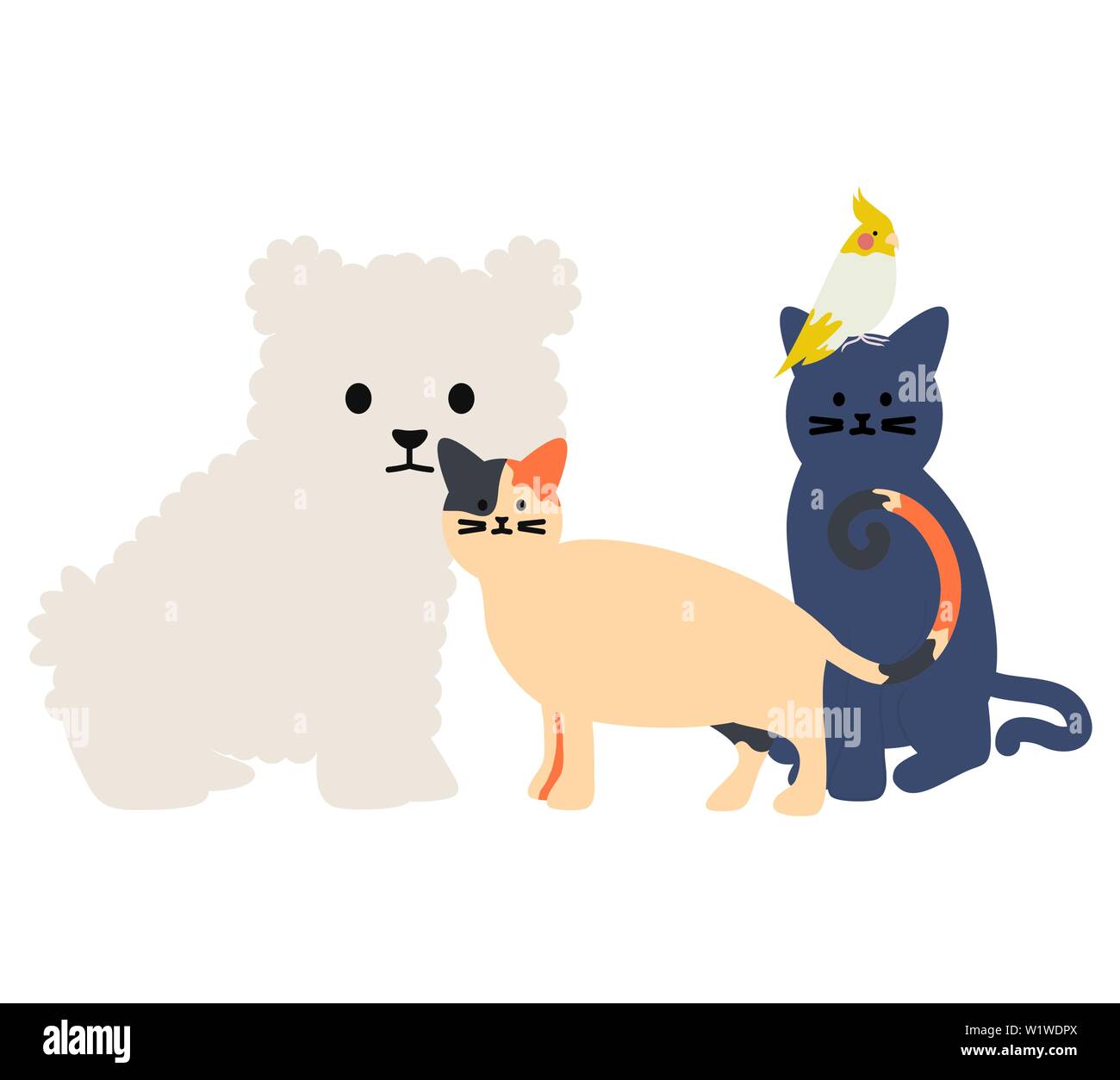 cute group of mascots adorables characters vector illustration design ...