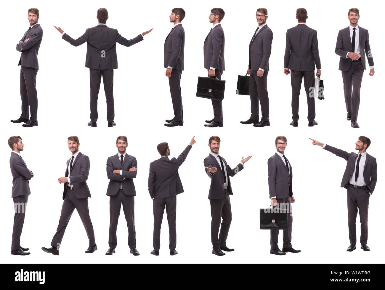 collage of various photos of a successful businessman Stock Photo - Alamy