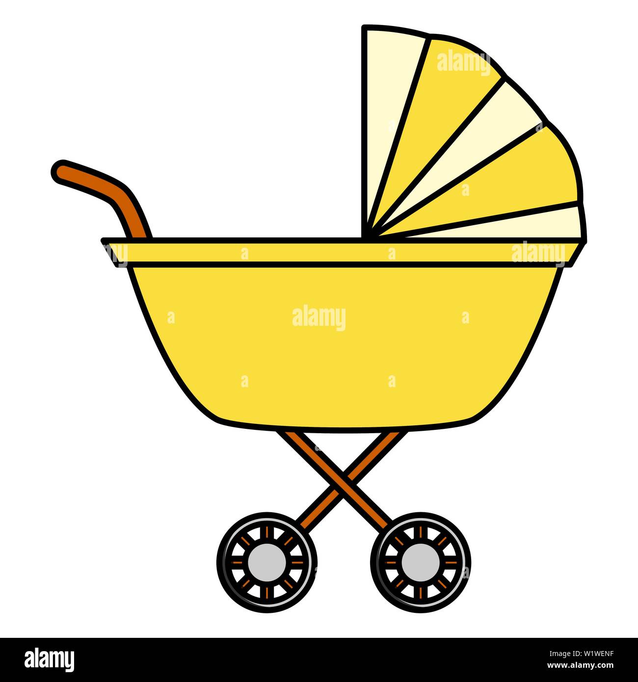 baby pram on white background Stock Vector Image & Art - Alamy