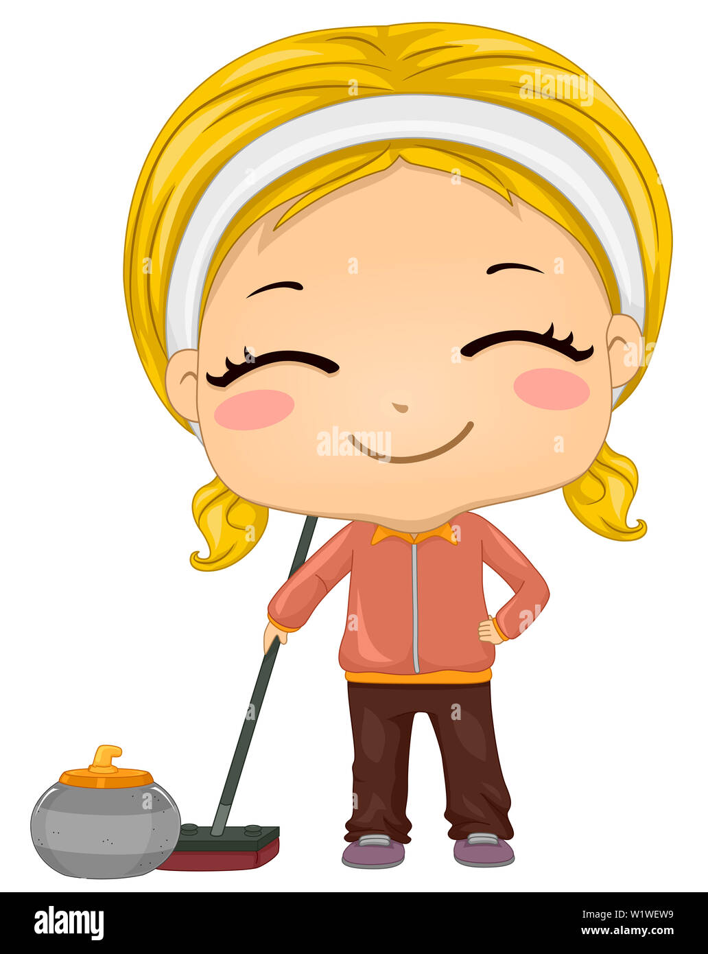 Curling sport cartoon hi-res stock photography and images - Alamy