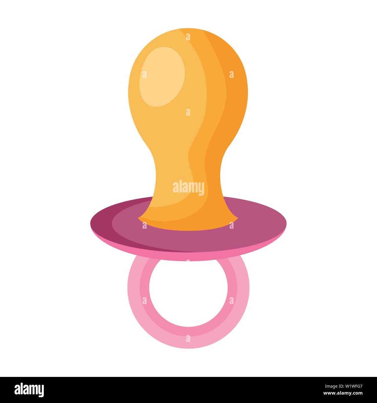 baby pacifier on white background Stock Vector Image & Art - Alamy