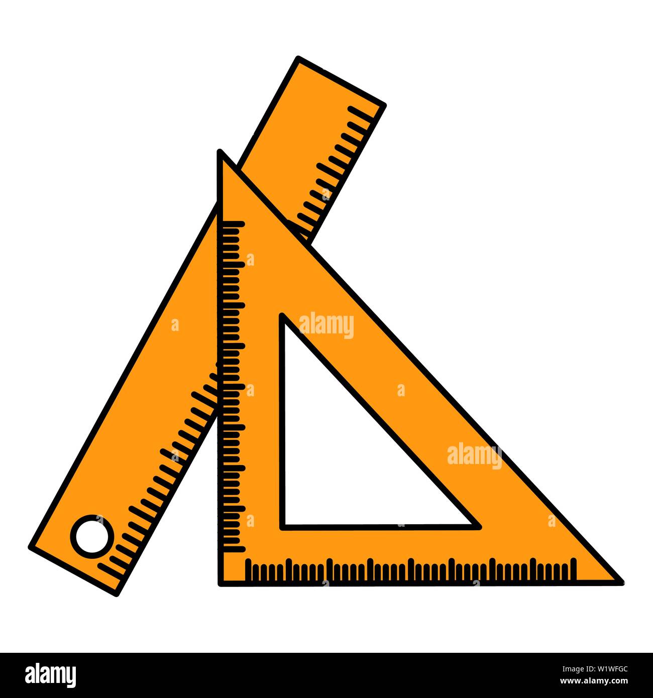 ruler school on white background Stock Vector Image & Art - Alamy