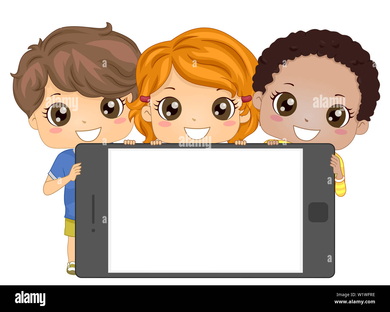 Cell Phone Cartoon In School