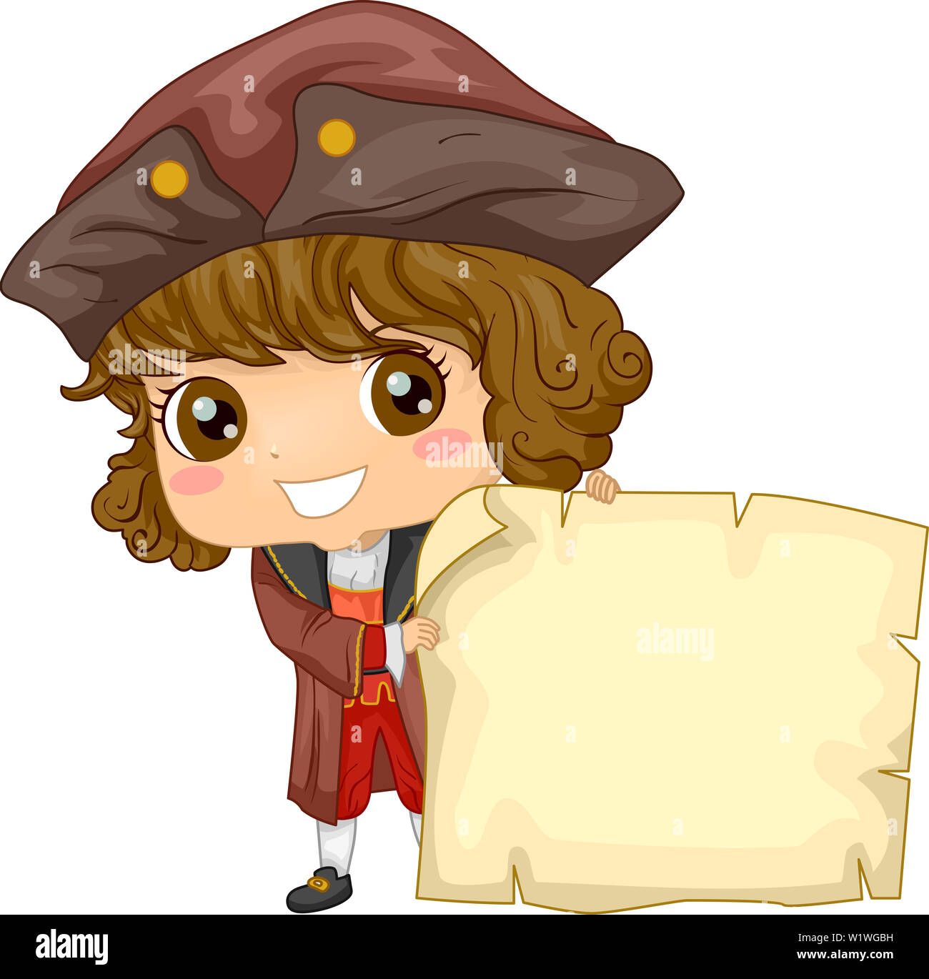 Illustration of a Kid Boy Wearing Christopher Columbus Costume Holding ...