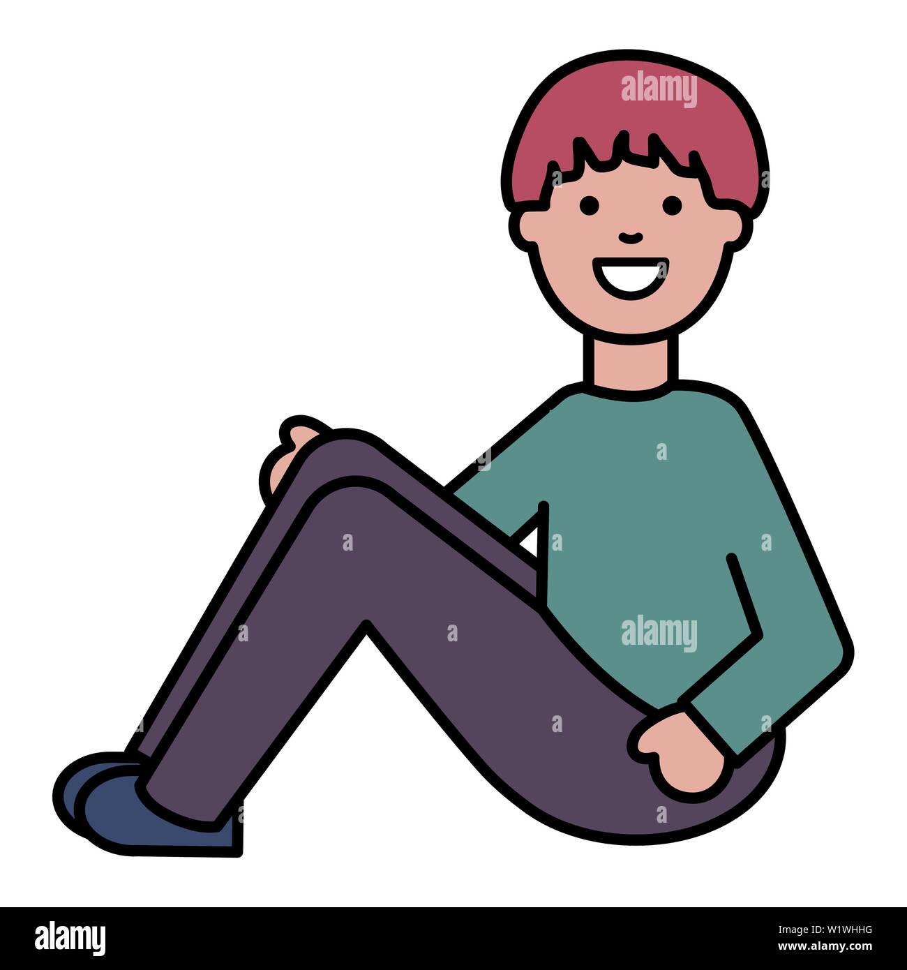 Seated character Cut Out Stock Images & Pictures - Alamy