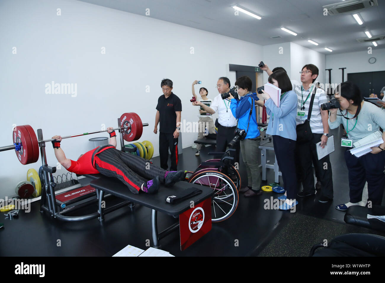 Tokyo, Japan. 3rd July, 2019. General view Para Powerlifting : Training ...