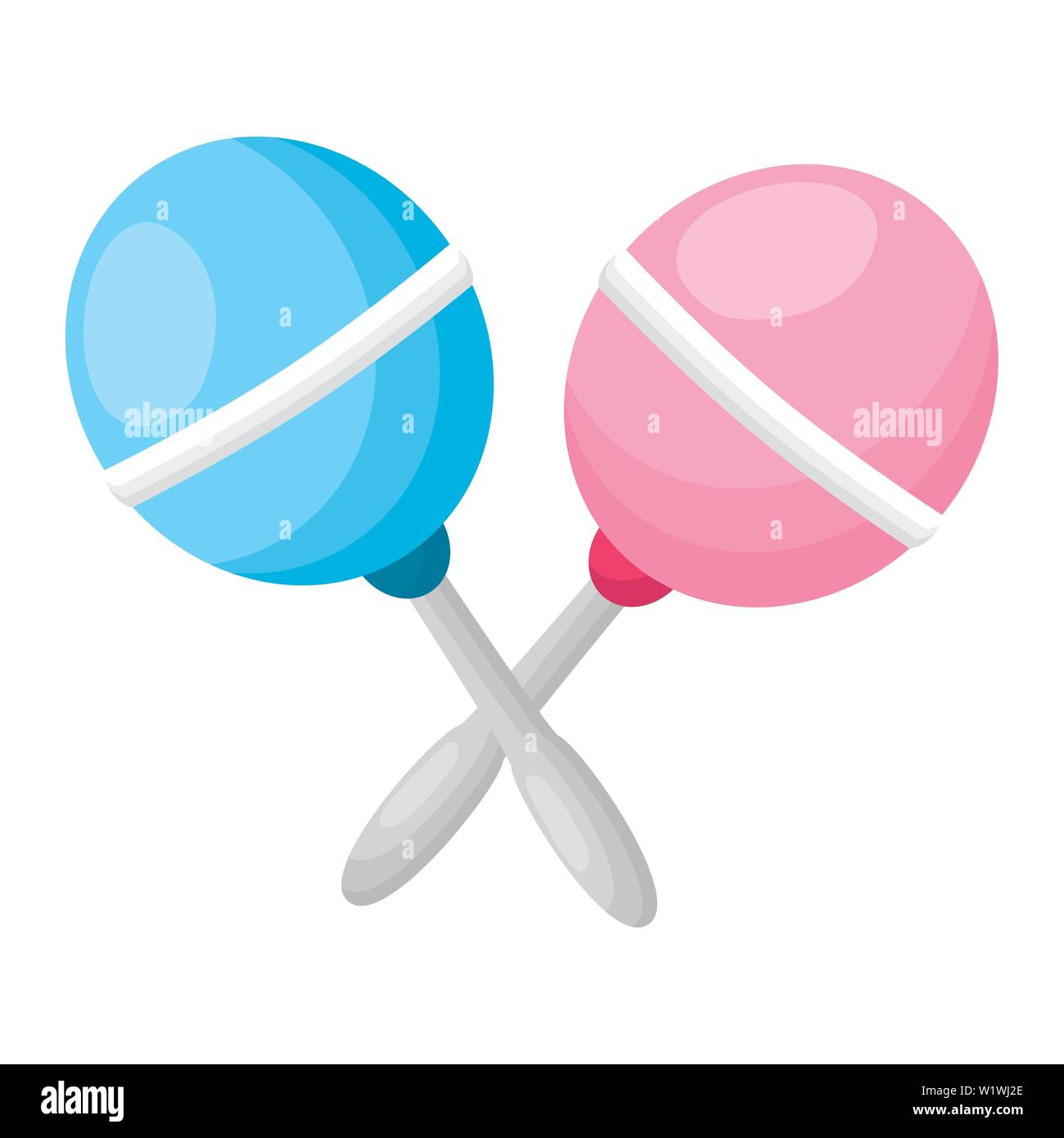 baby rattles toy on white background Stock Vector Image & Art - Alamy