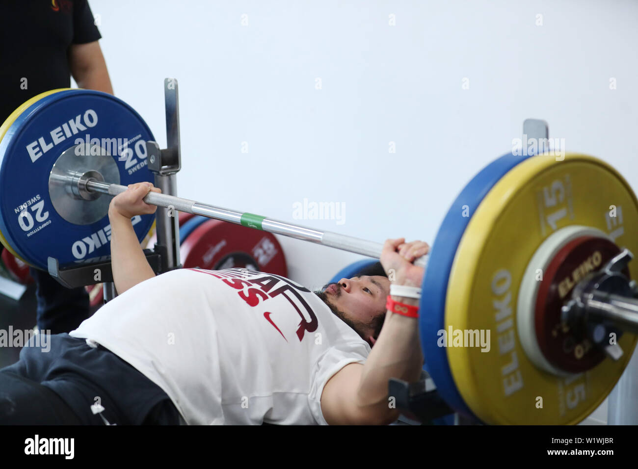 Tokyo, Japan. 3rd July, 2019. Kazuki Okuyama (JPN) Para Powerlifting ...