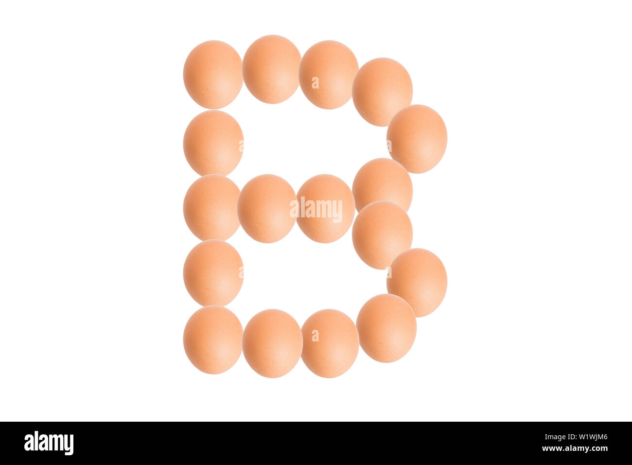 B,Egg alphabet uppercase on white background Stock Photo - Alamy