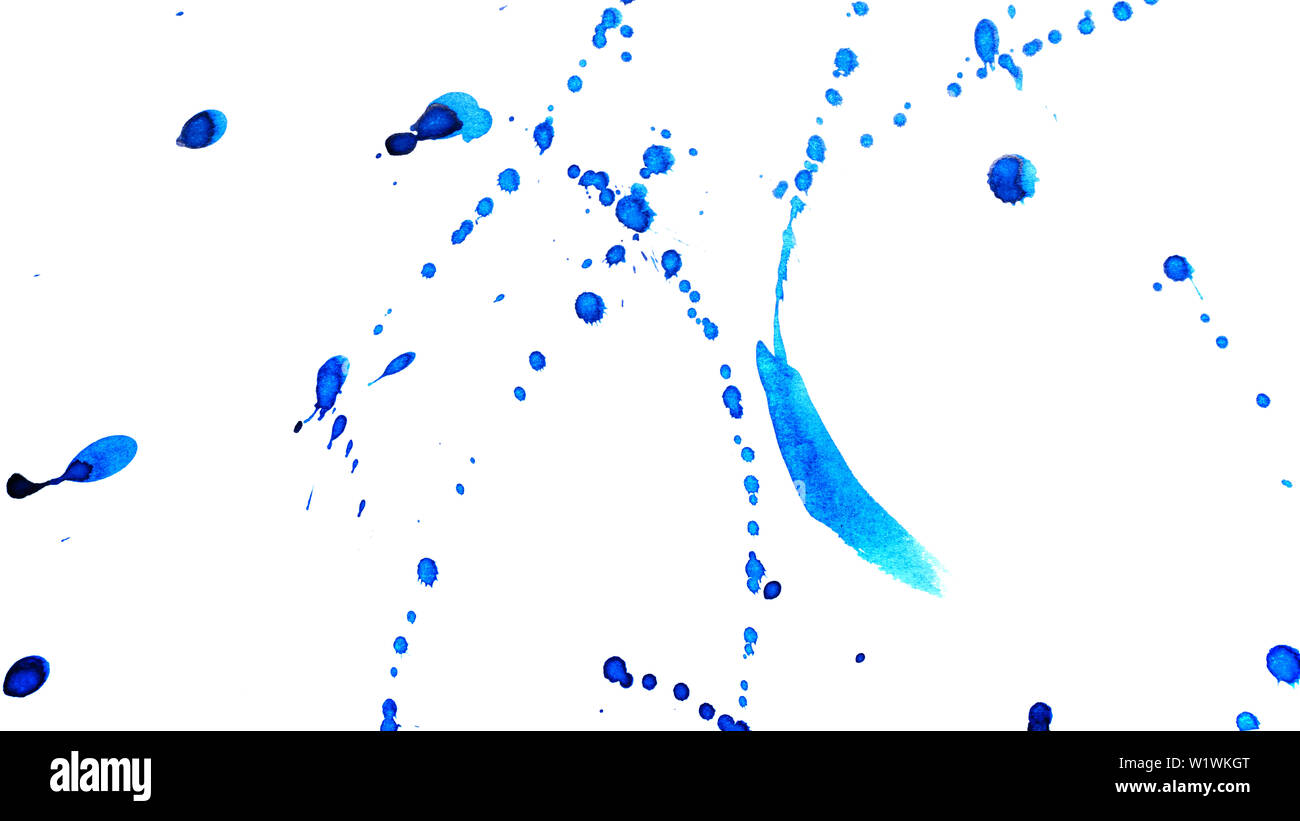 Blue ink spots. Abstract art. Background for design Stock Photo - Alamy