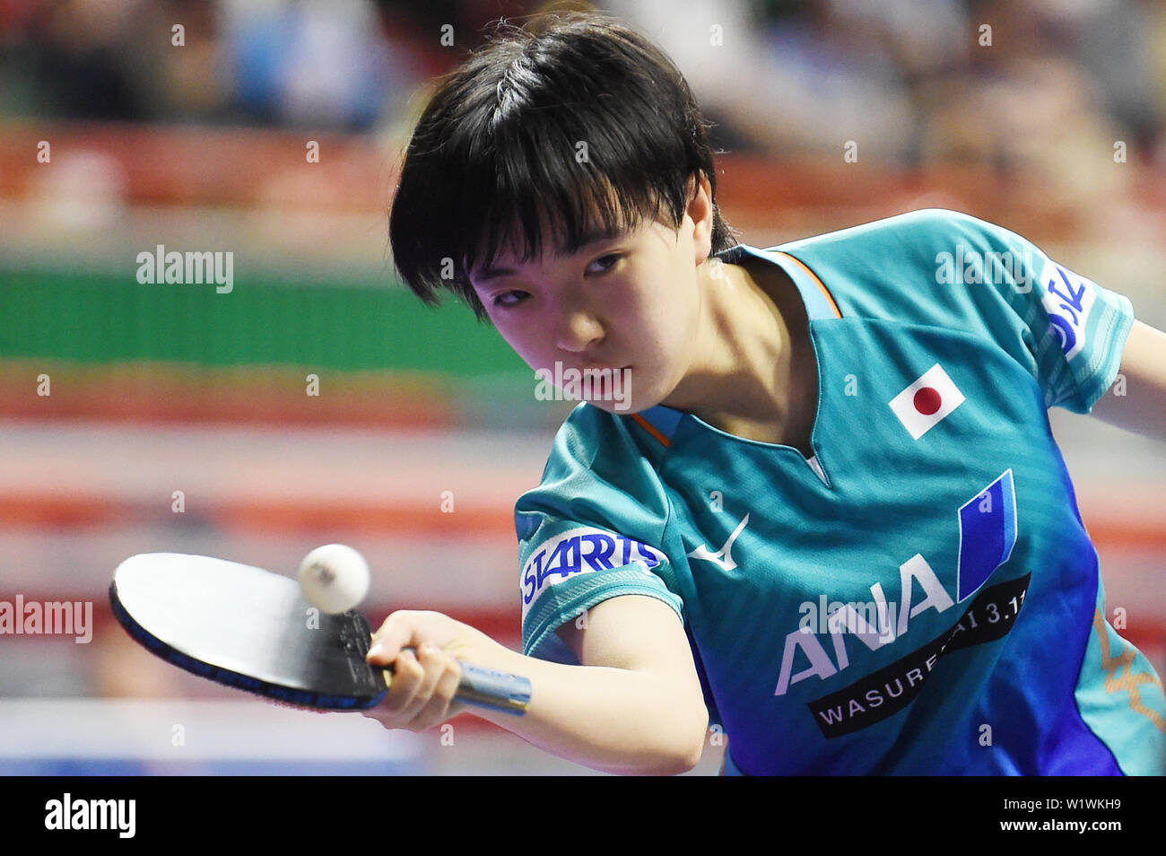 Busan, South Korea. 3rd July, 2019. Haruna Ojio (JPN) Table Tennis ...