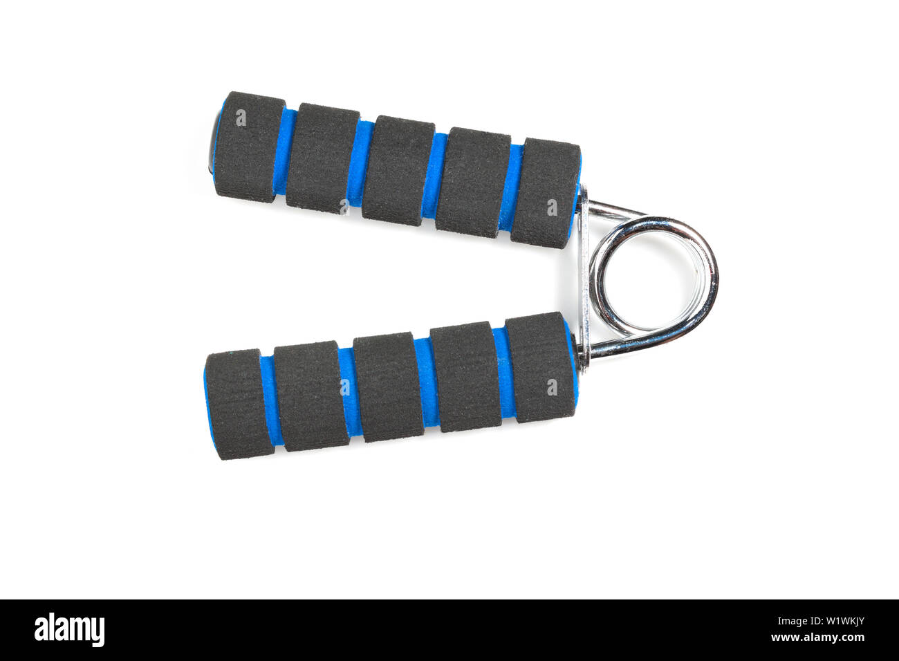 Black hand grip striped blue on white background Stock Photo - Alamy