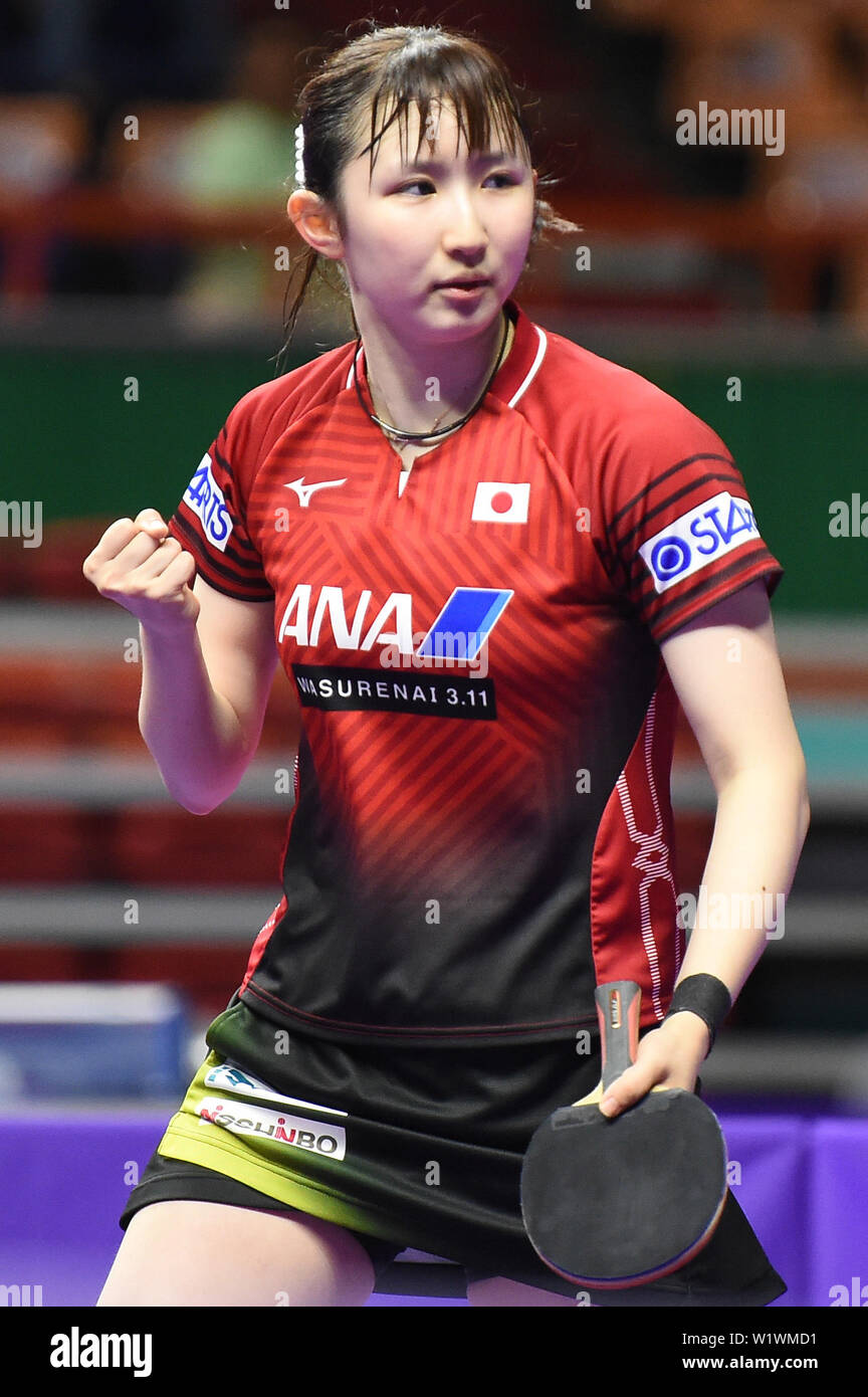 Busan, South Korea. 3rd July, 2019. Hina Hayata (JPN) Table Tennis ...