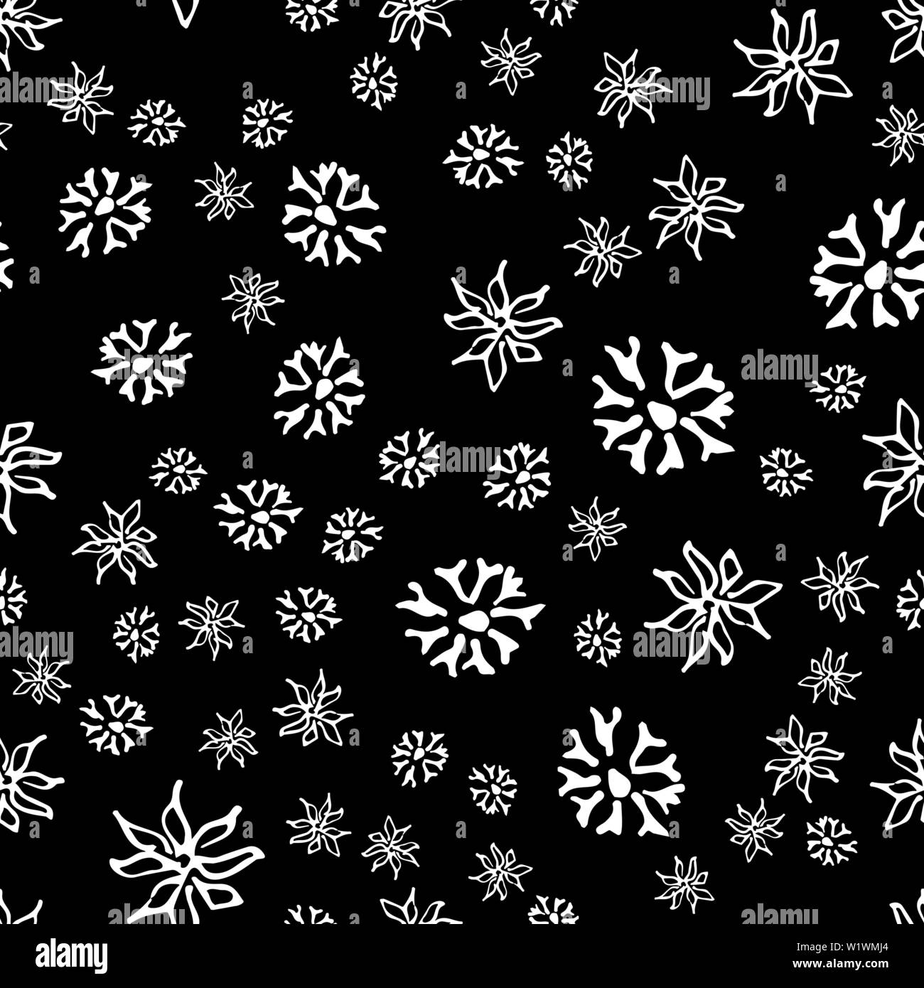 Chamomile vector seamless pattern in sketch style. Seamless floral ...