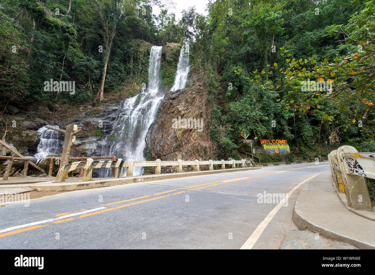 Tamaraw falls, Puerto Galera, Mindoro island, Philippines Stock Photo ...