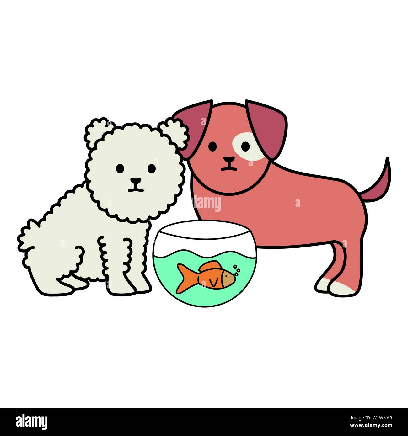 Dogs swim Stock Vector Images - Alamy