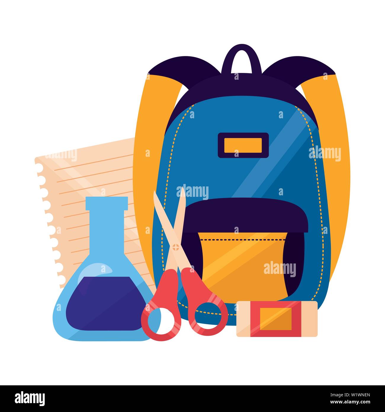 back to school flat design Stock Vector Image & Art - Alamy