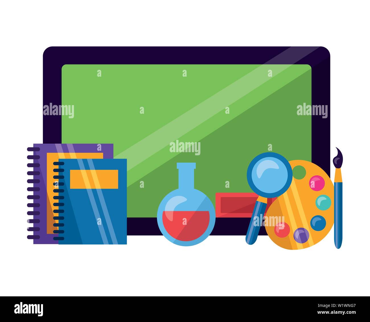 back to school flat design Stock Vector Image & Art - Alamy