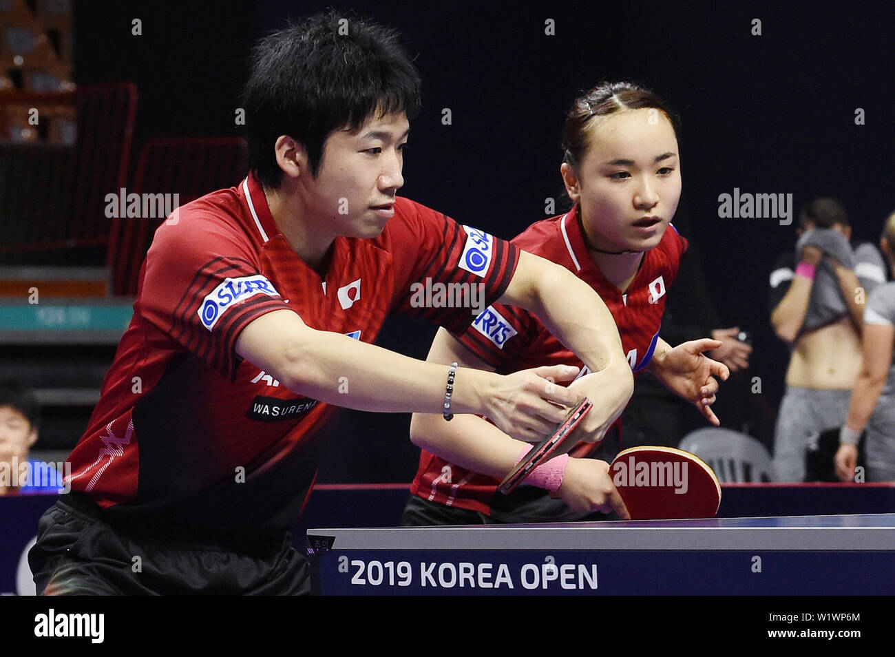 Busan, South Korea. 4th July, 2019. Jun Mizutani (JPN), Mima Ito (JPN) Table Tennis : The 2019 ...