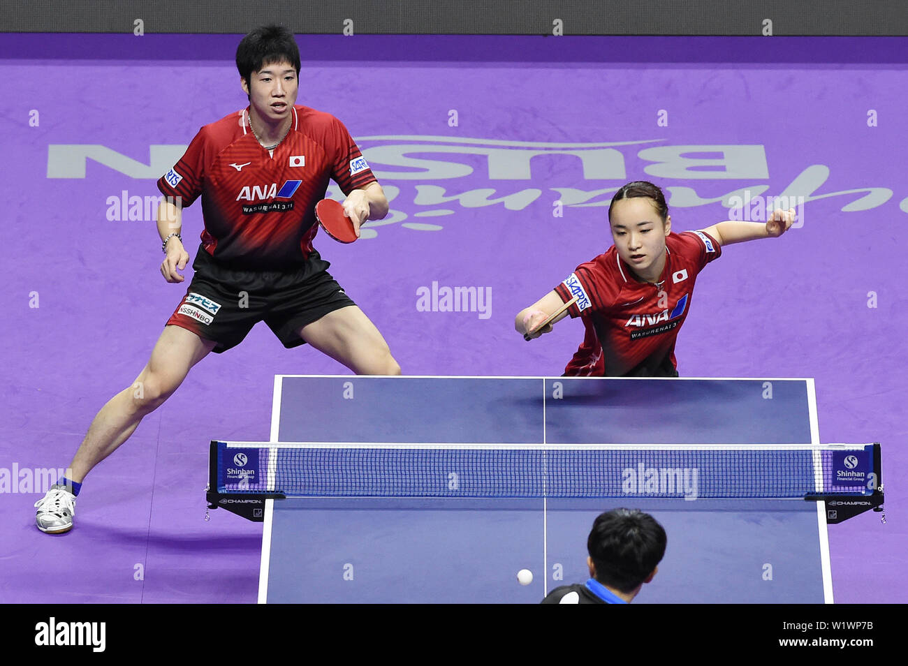 Busan, South Korea. 4th July, 2019. Jun Mizutani (JPN), Mima Ito (JPN) Table Tennis : The 2019 ...