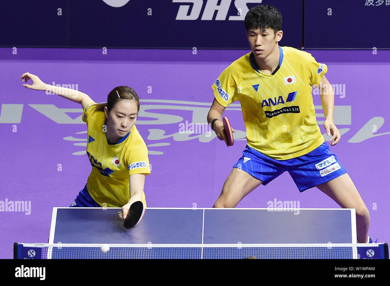 Busan, South Korea. 4th July, 2019. Maharu Yoshimura (JPN), Kasumi ...