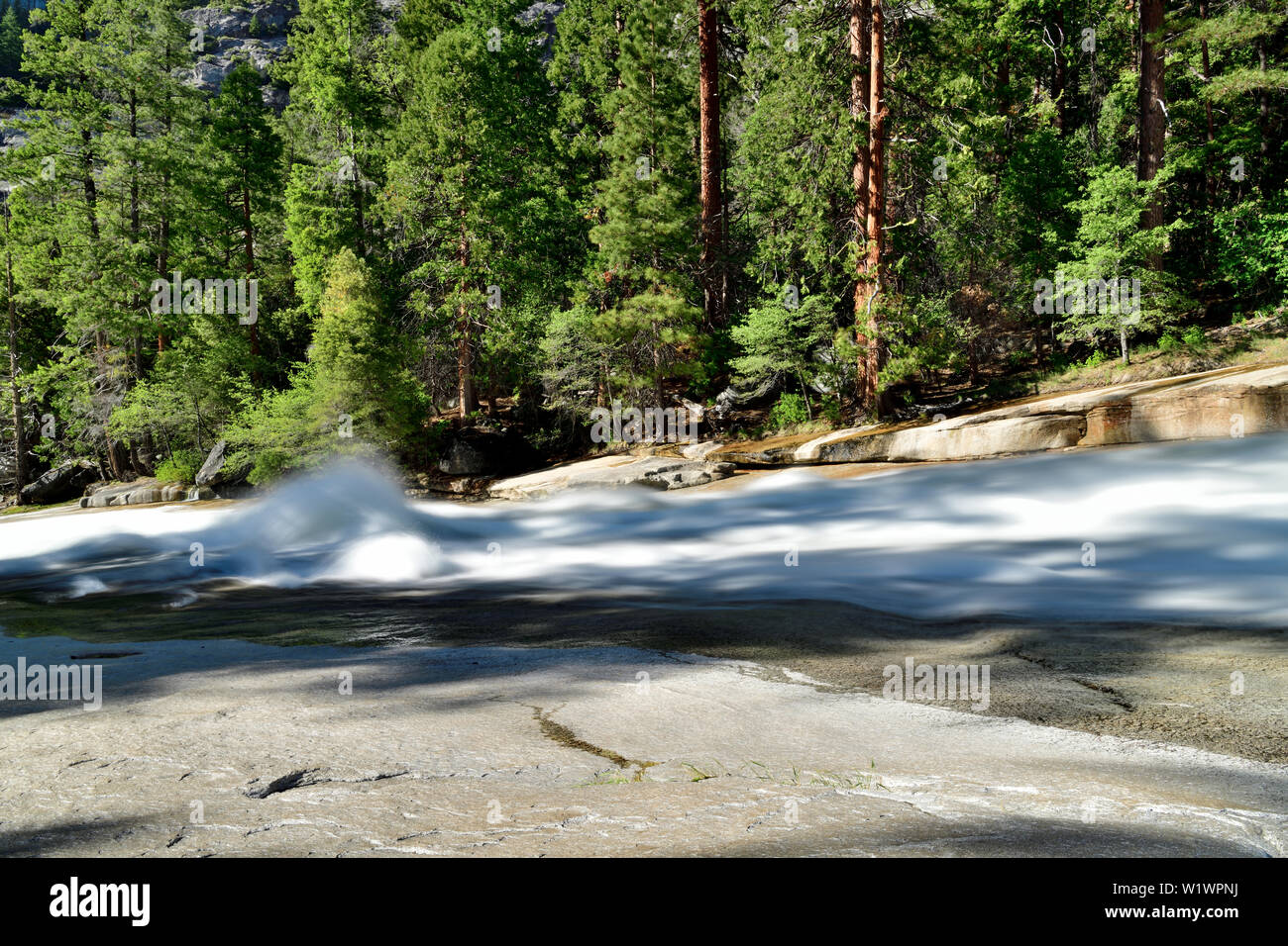 Fast Moving Rapids in Merced River, Yosemite, California Stock Photo ...