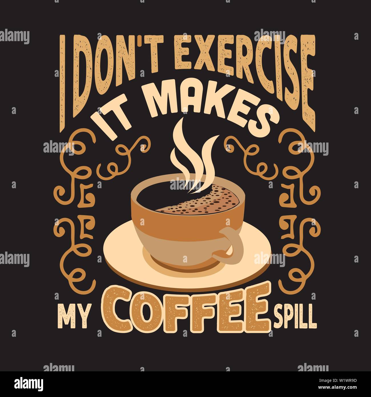 Coffee spill coffee Stock Vector Images - Alamy
