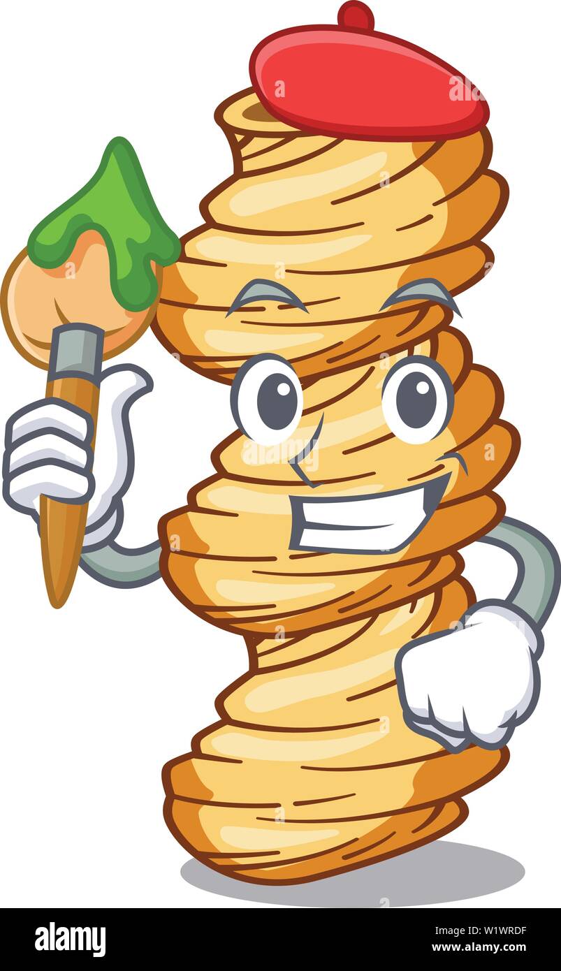 Artist cellentani pasta isolated in the mascot Stock Vector Image & Art ...