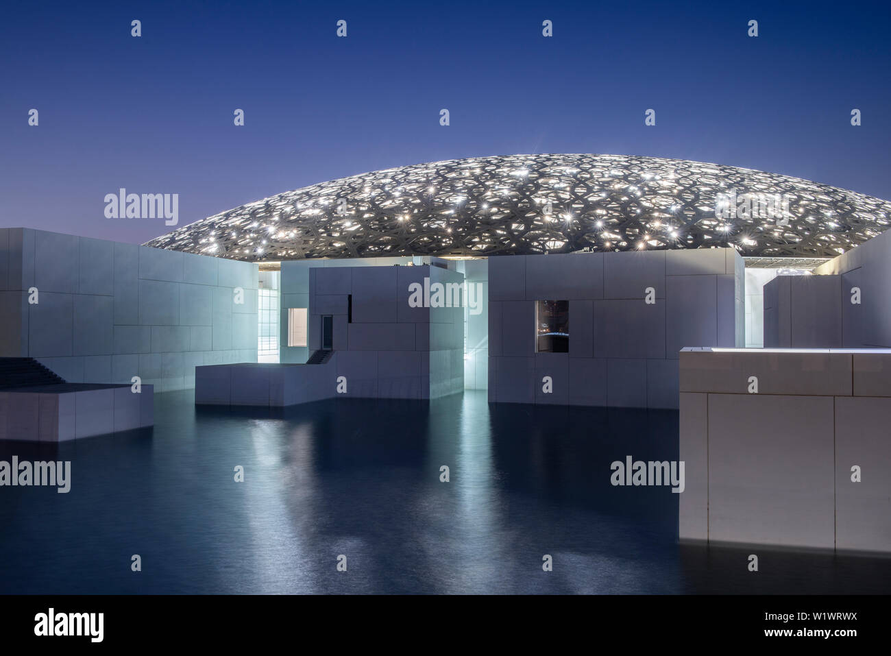 Louvre Abu Dhabi art and civilisation museum located on Saadiyat Island ...