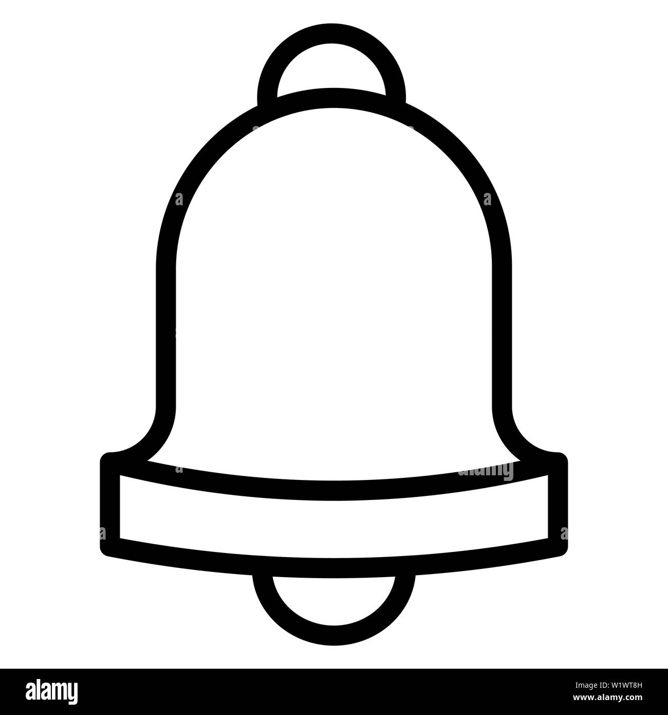 Bell Icon, Vector Illustration,User Interface Outline Stock Photo - Alamy