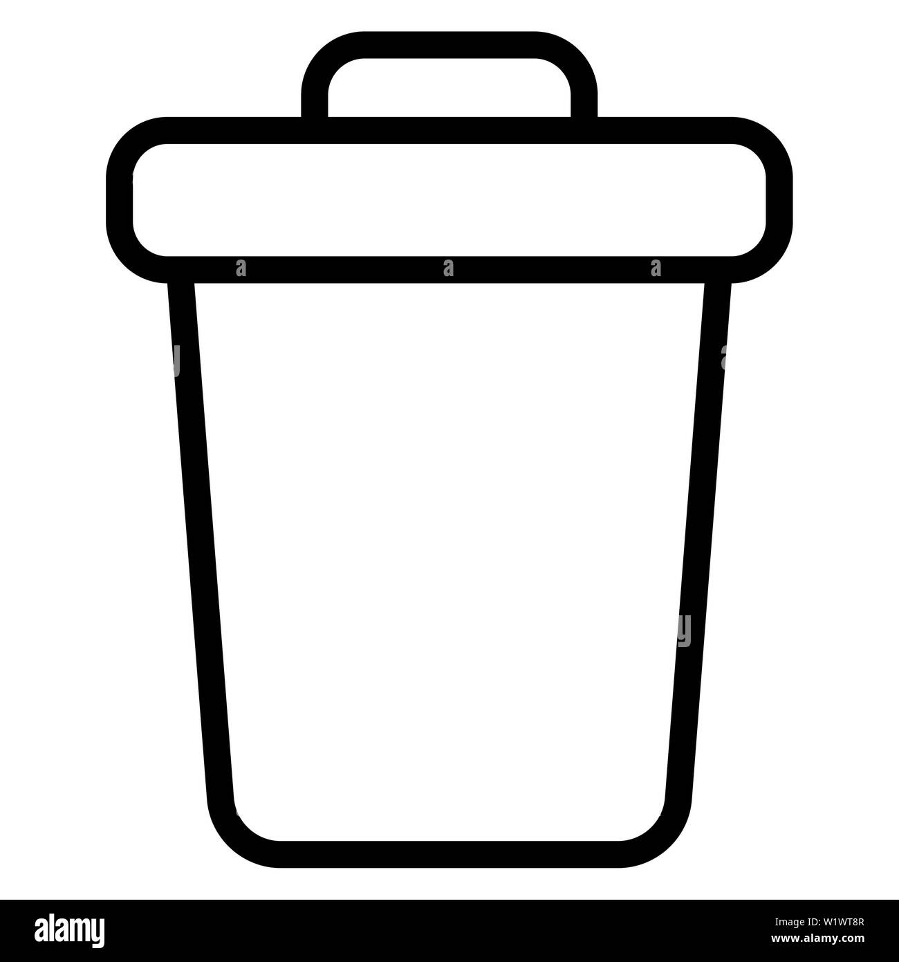 Delete Icon, Vector Illustration,User Interface Outline Stock Photo - Alamy