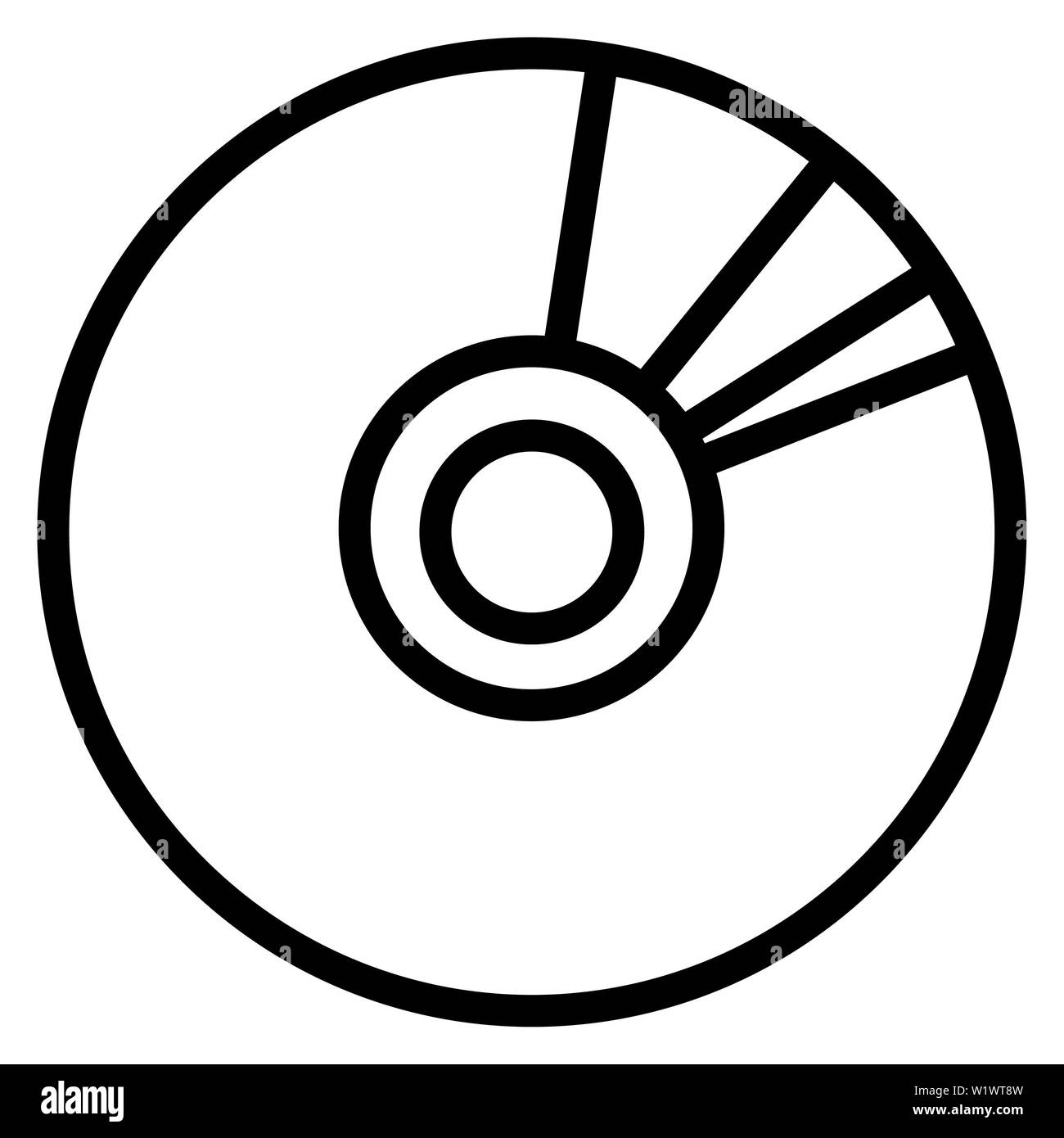 CD Icon, Vector Illustration,User Interface Outline Stock Photo - Alamy