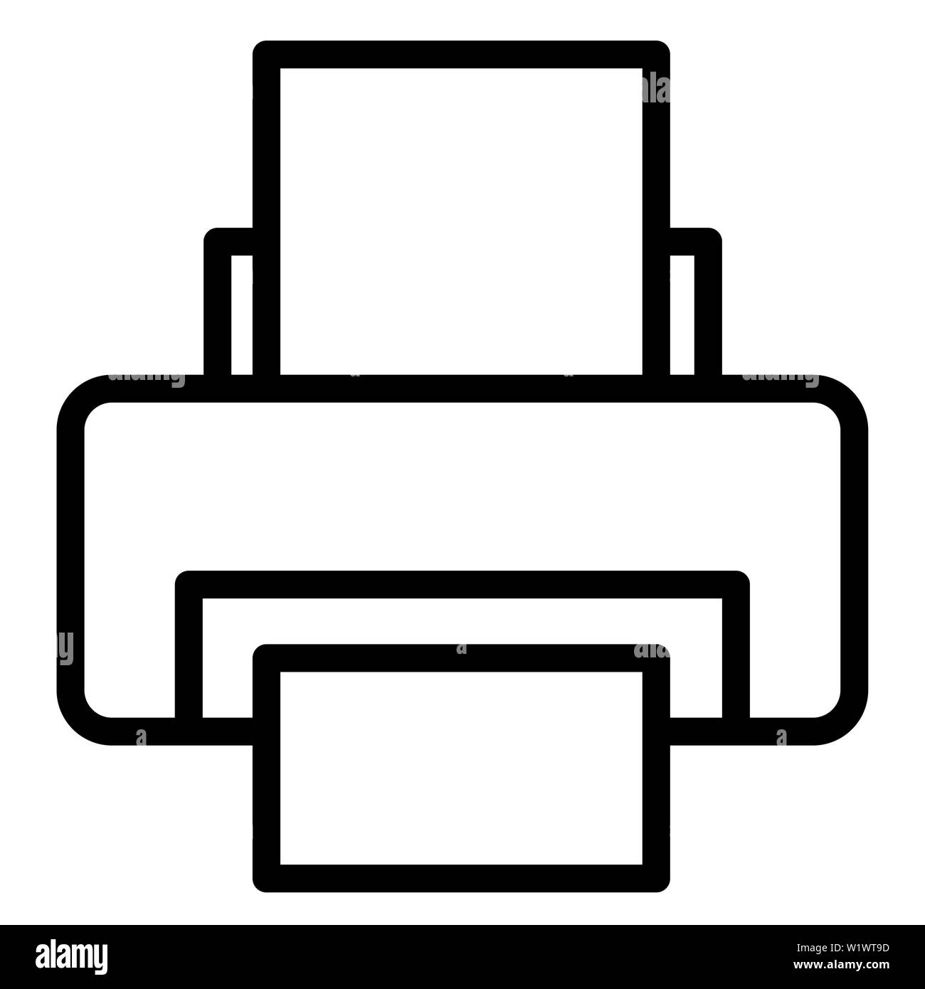 Print Icon, Vector Illustration,User Interface Outline Stock Photo - Alamy