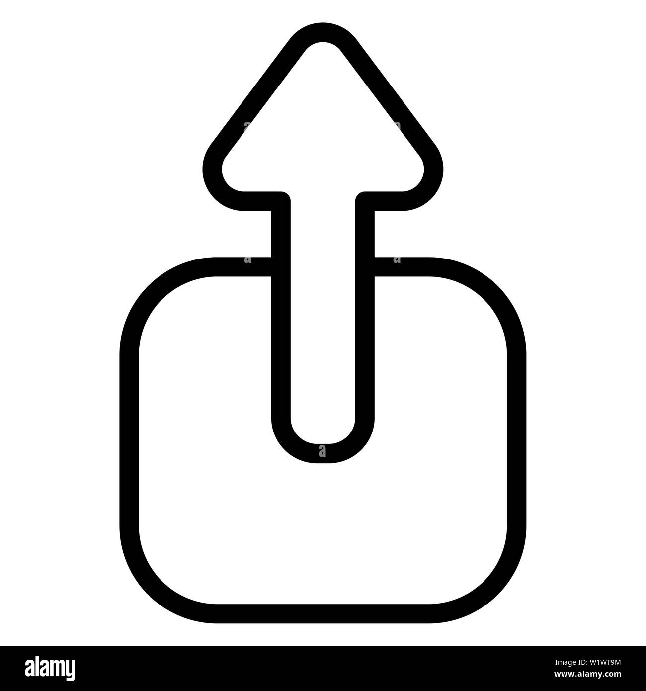 Upload Icon, Vector Illustration,User Interface Outline Stock Photo - Alamy