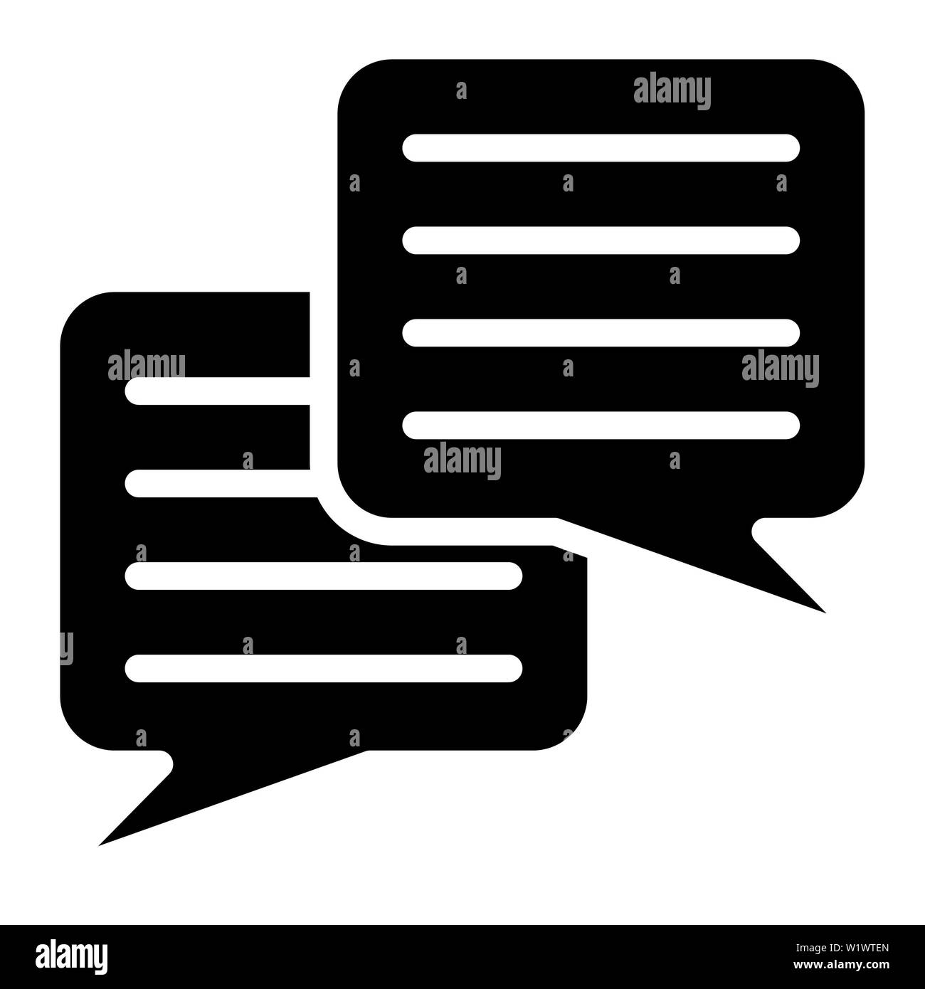 Comment Icon, Vector Illustration,User Interface Glyph Stock Photo - Alamy